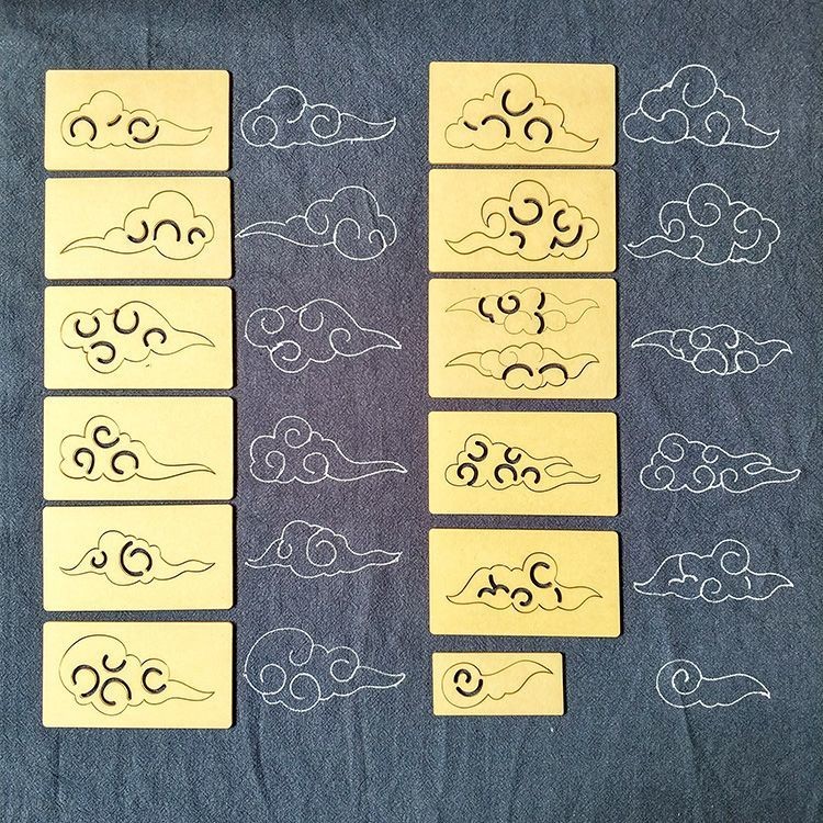 Yixi Sashiko Embroidery Cloud Pattern Coaster Embroidery Bag Sashiko ...