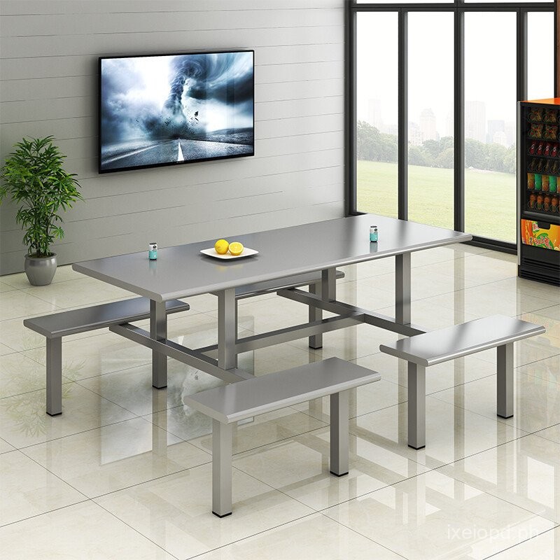 Stainless Steel Snack Table Staff Cafeteria Restaurant4People6Seat ...
