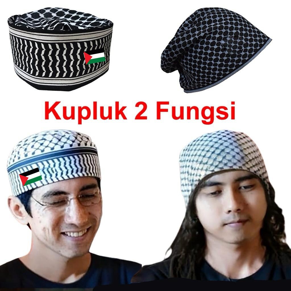 Palestinian Songkok Skullcap for Adult Men's Prayer Allsize Fashion ...