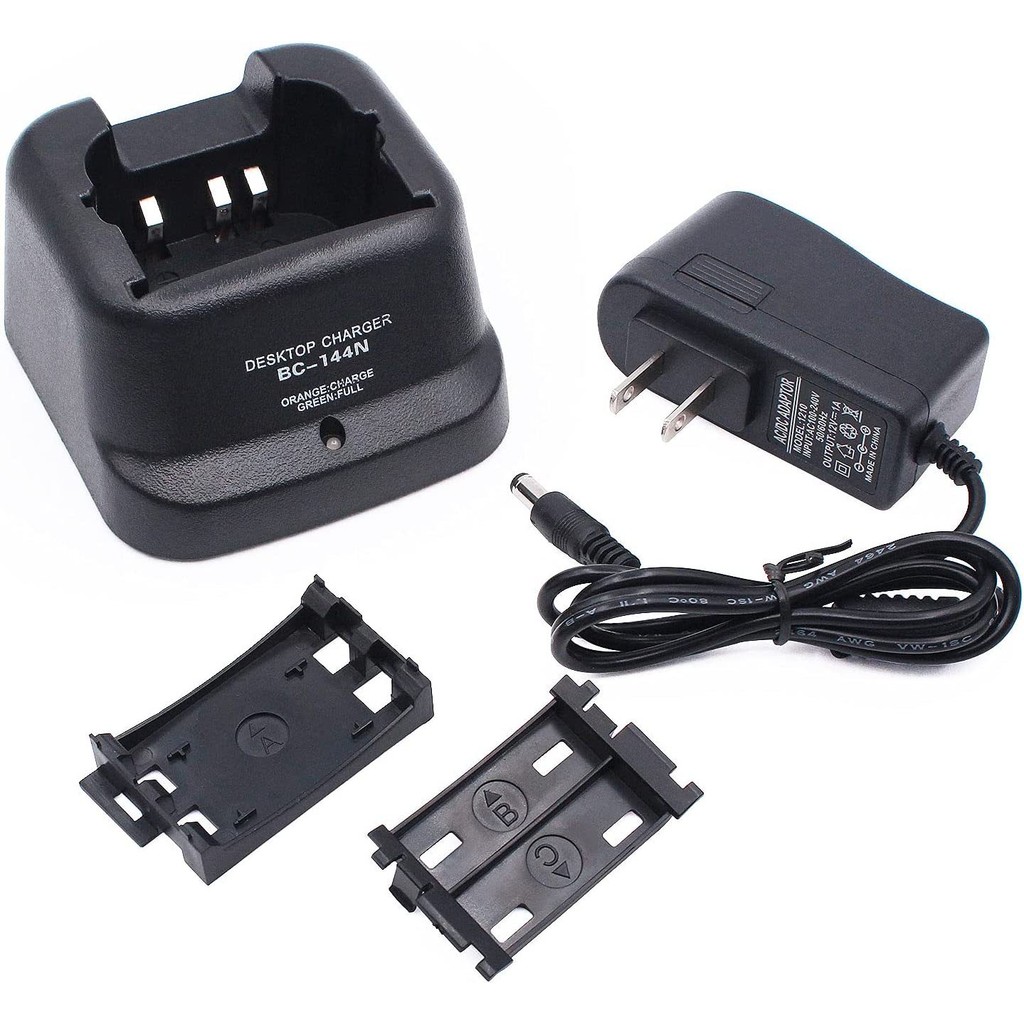 BC-144N Charger for ICOM IC-A6 IC-A24 IC-V8 IC-V82 IC-U82 F3GT BP-209N ...