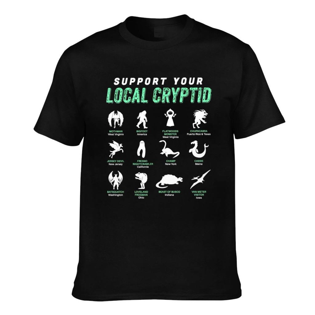 Support Your Local Cryptid Mothman Chupacabra Bgfoot Top Quality Men'S ...
