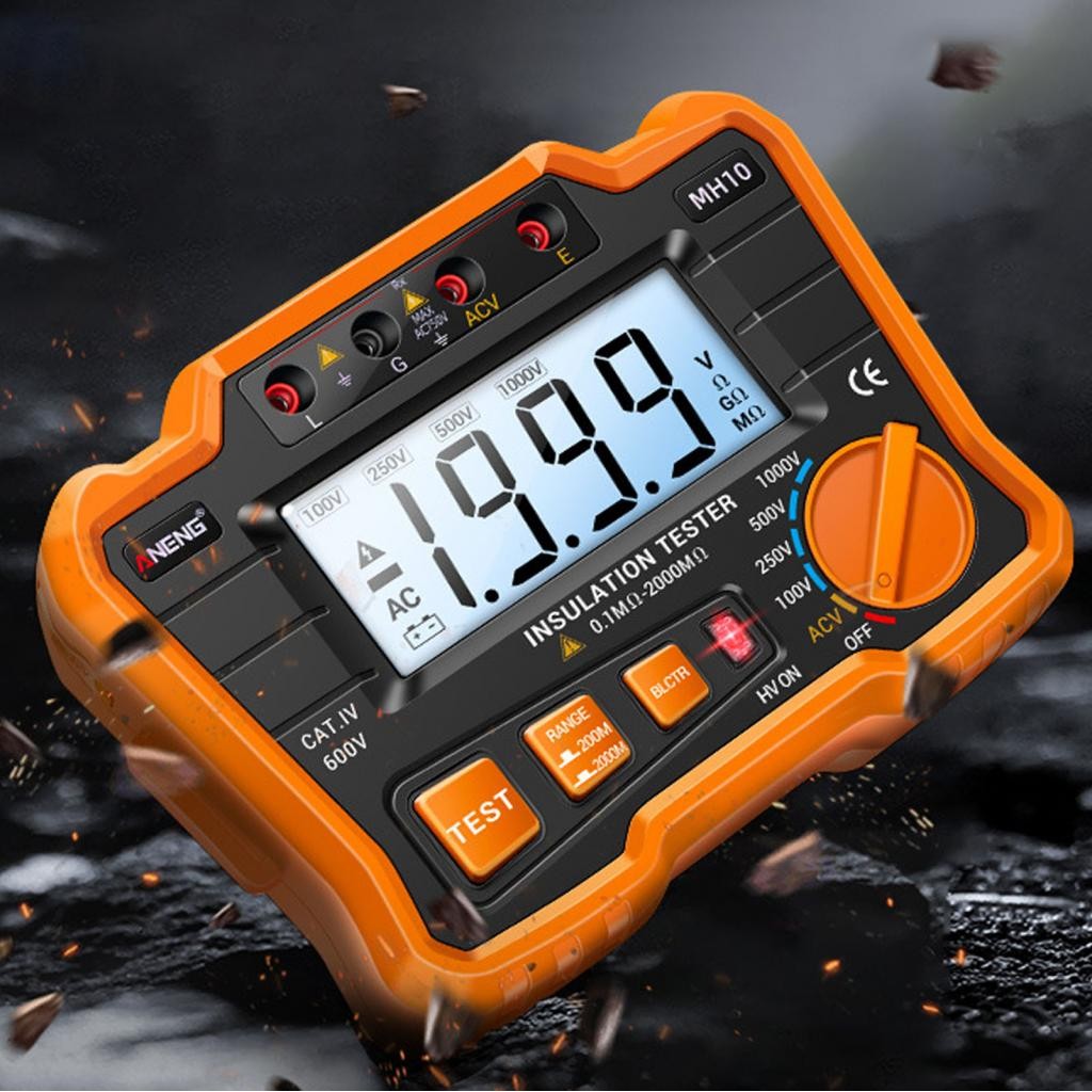 Insulation Resistance Meter Megohmmeter Digital Tester LCD 1999 Counts ...