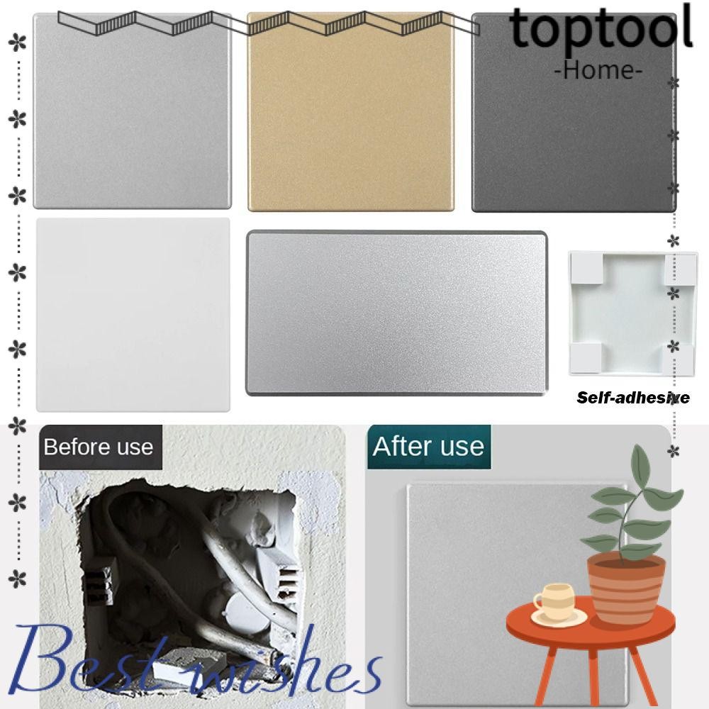 TOPTOOL Wall Hole Cover, 86 Type Self-adhesive Switch Socket Cover Plate, Home Decoration Wall ...