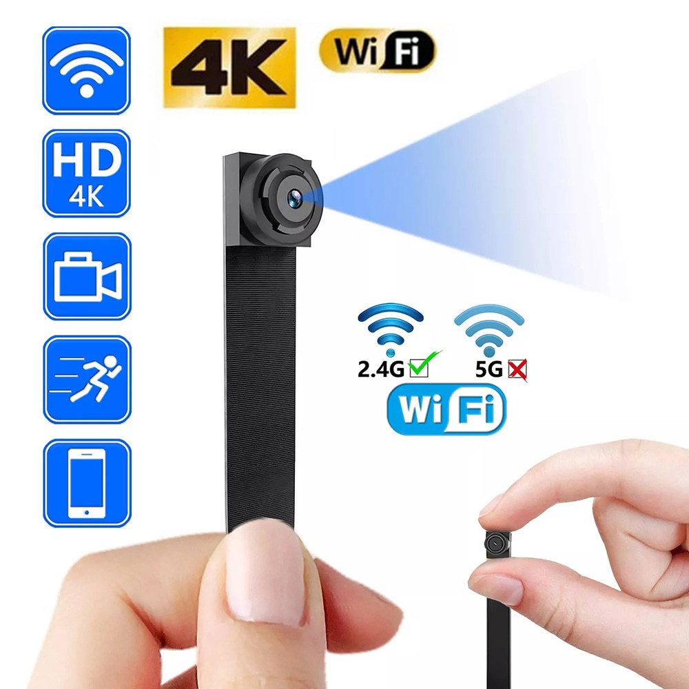 4K WIFI Wireless Spy Mini Camera Infrared Night Vision Pinhole DIY ...