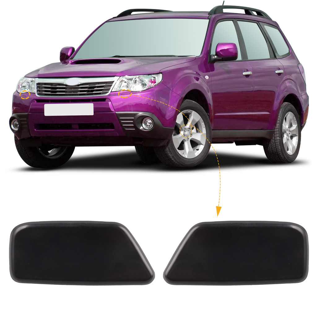 1 Pair Front Bumper Headlight Washer Cover Cap Fit For Subaru Forester ...