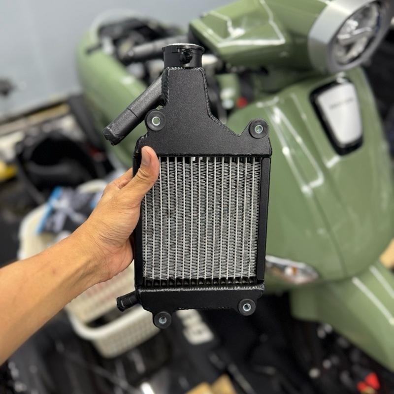 Aluminum Radiator NBP Giorno lead pcx160 Powder Coat Black Sand Grain ...