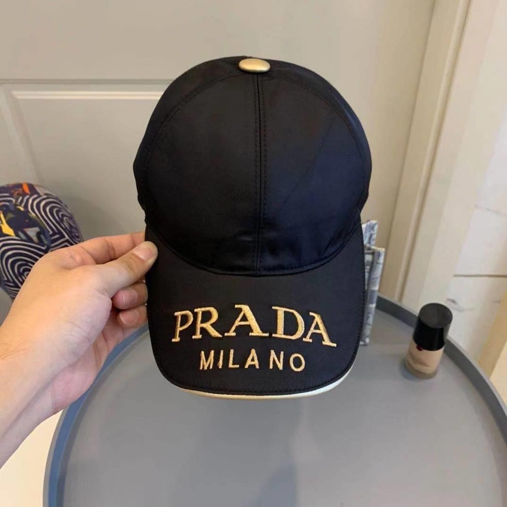 PRADA1452 Baseball Cap Men Women Breathable Hat Inverted Triangle logo ...