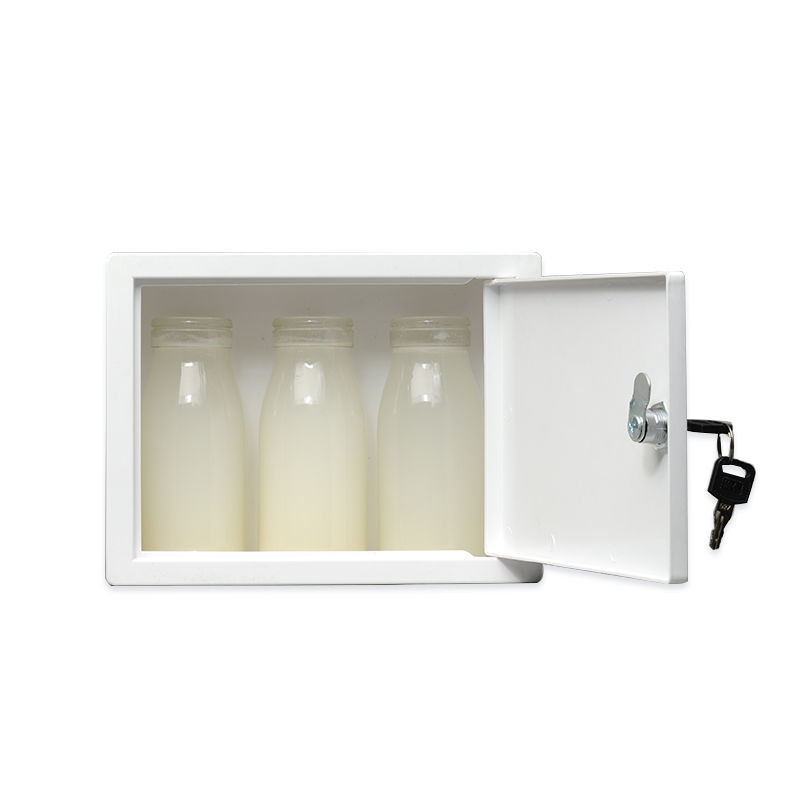 Locked Milk Carton Desktop Storage Box Iron Storage Box Customized Milk ...
