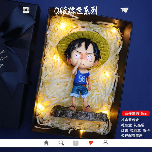 luffy action figure Sand sculpture Luffy One Piece figure GK childhood ...