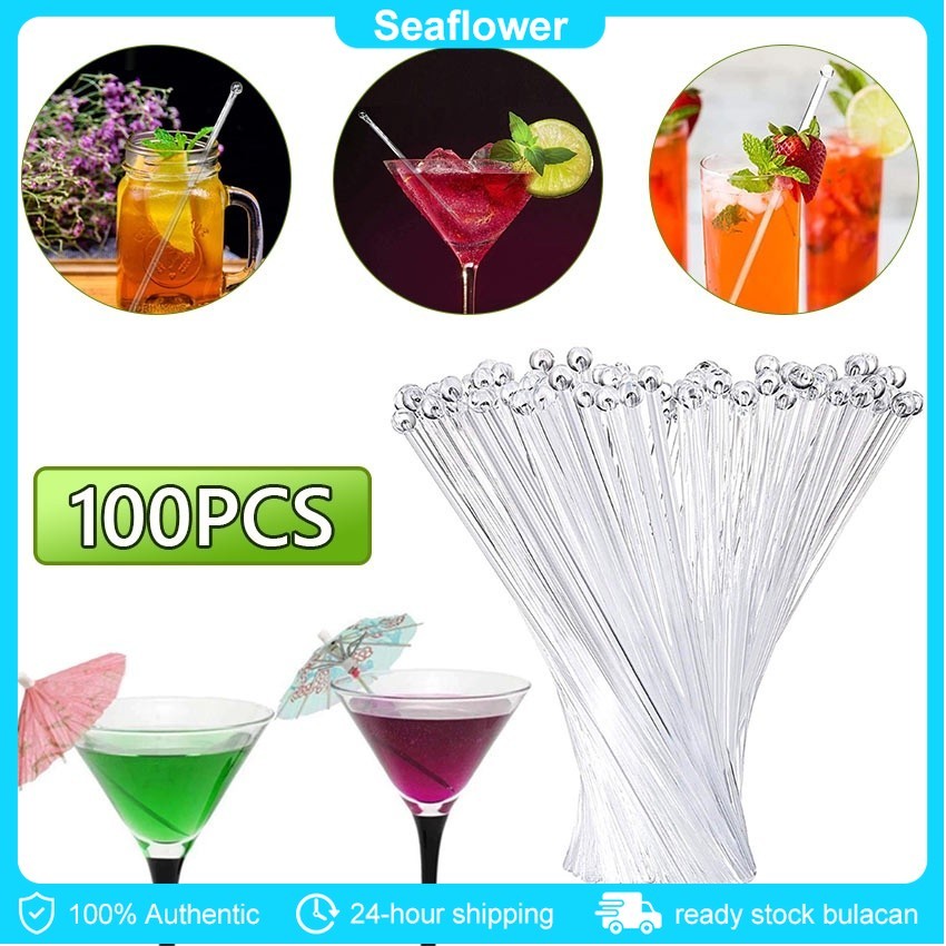 100Pcs Disposable Coffee Stirrer Swizzle Stick Cocktail Bar Muddler ...