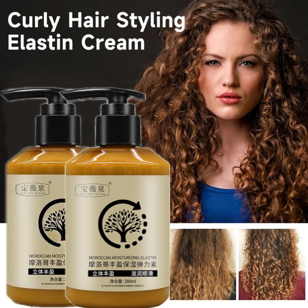 280ml Hair Curling Cream Waves Curls Moisturizing Defining Repair frizz ...