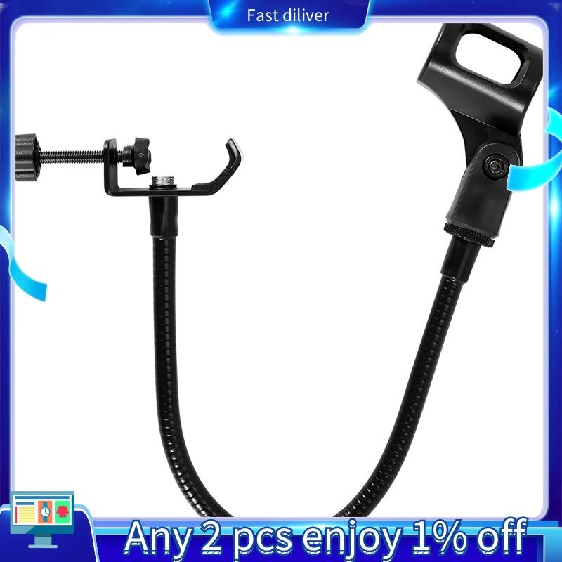 Microphone Stand Flexible Gooseneck Desk Clamp Holder Microphone Arm ...