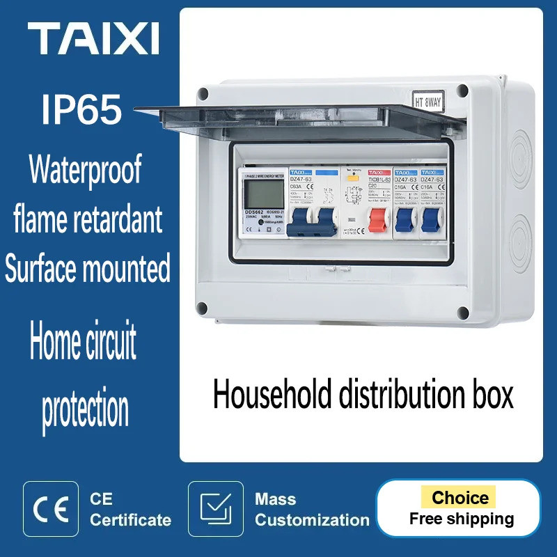 Outdoor Household Switch Waterproof Electrical Distribution Box Circuit Breaker MCB Power ...