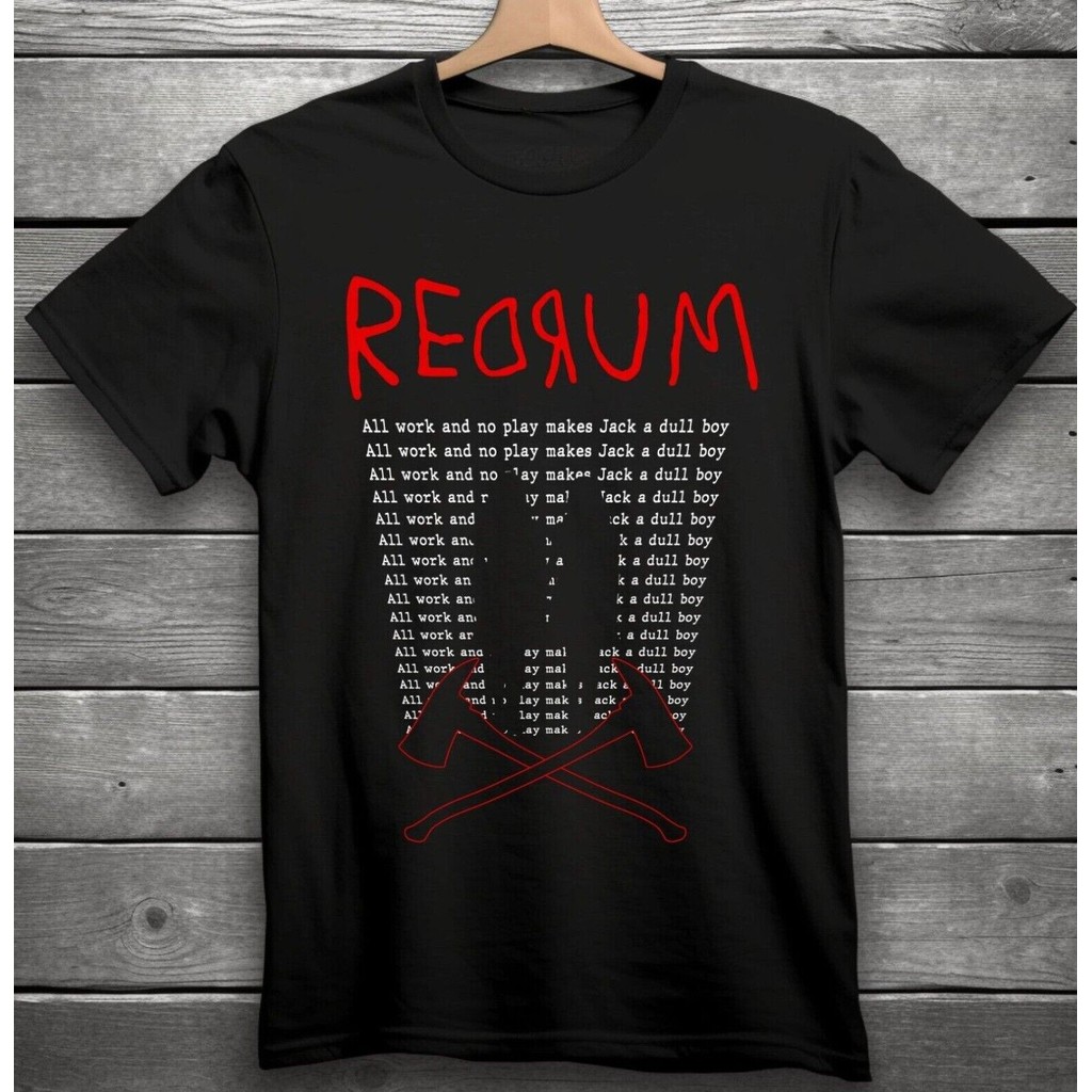 The Shining Redrum All Work And No Play Horror Movie T-Shirts | Shopee ...