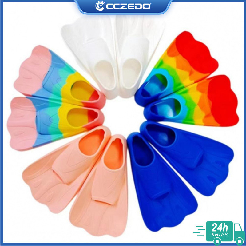 CCZedo Swimming Professional Silicone Short Flippers Butterfly Frog ...