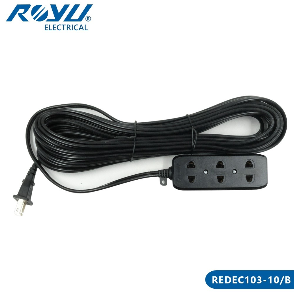 3 Gang Socket Outlet 10 Meters Power Strips Extension Cord 10A 250V ...