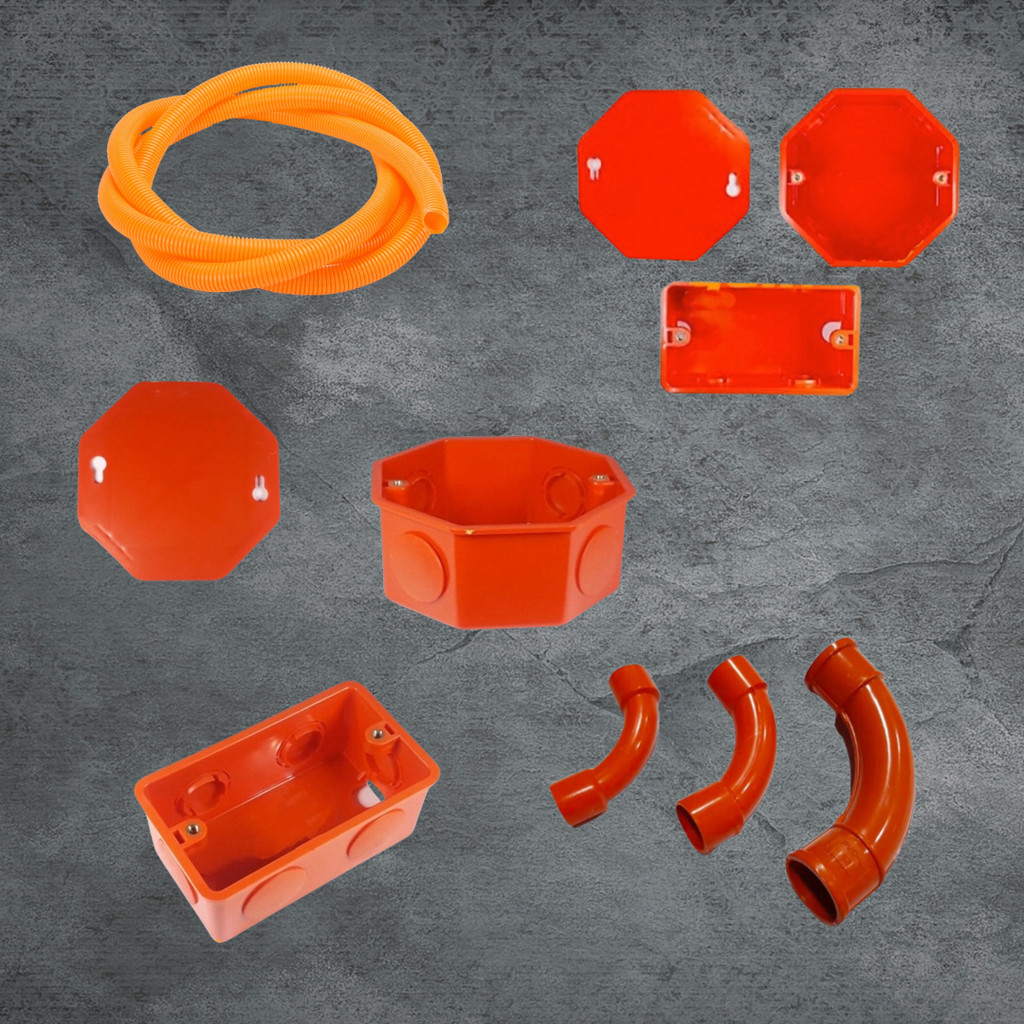 High Quality PVC ORANGE Junction Box and Cover, Utility Box, Hose, and ...