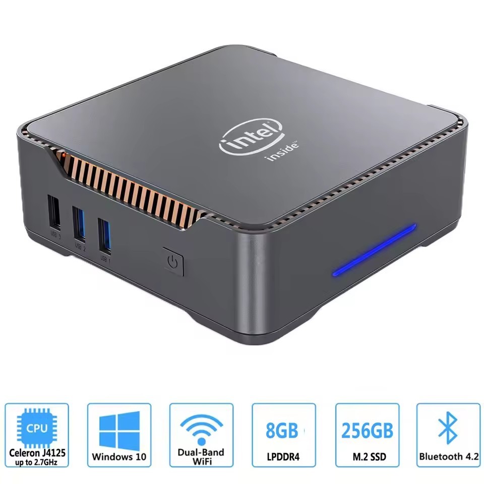 4K Quad Core Mini PC Intel Celeron J3455 / J4125 Windows 10 with 8GB ...