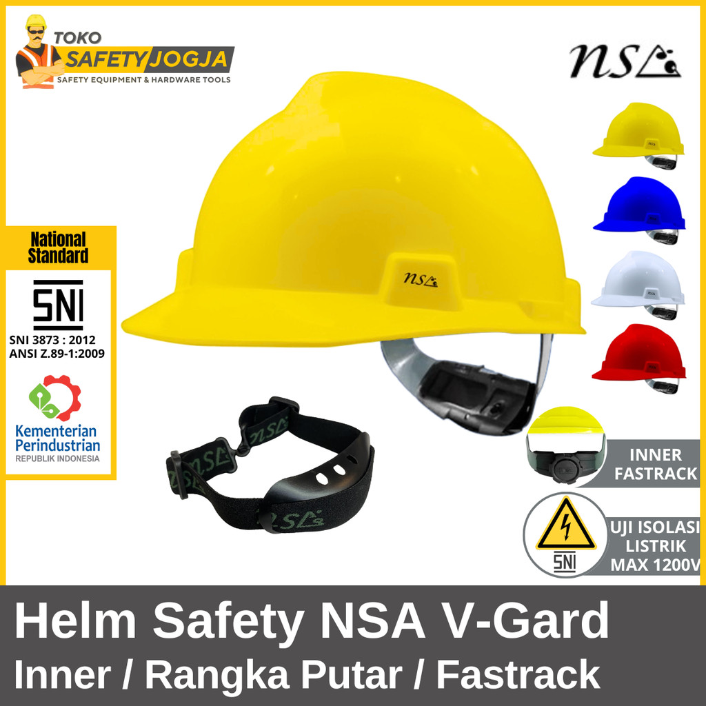 Nsa Safety Helmet Project Helmet V-Gard Inner Fastrack Swivel Safety ...