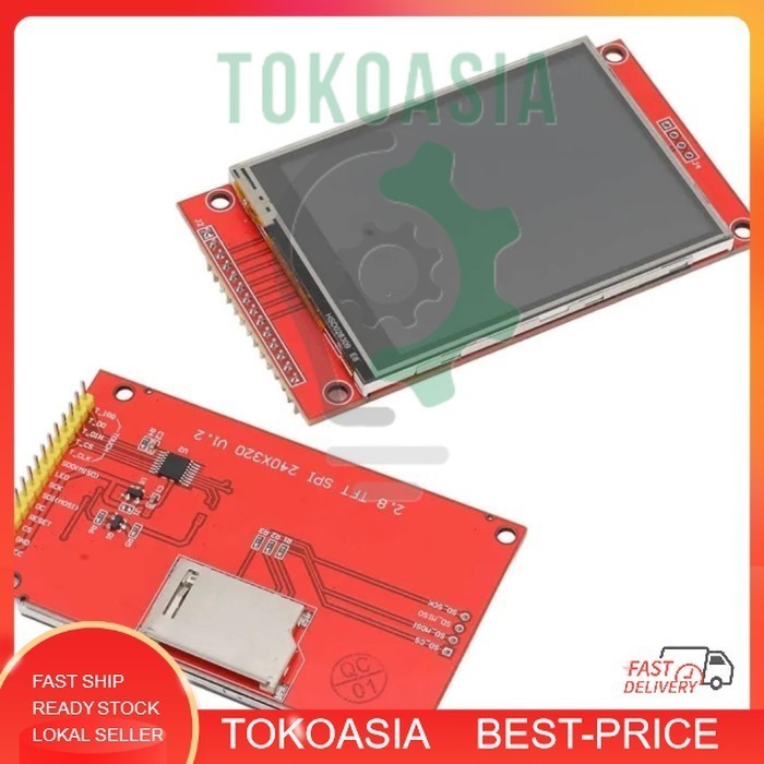 2.4in SPI TFT LCD Display Module SPI Touch Panel 9 IO SPI Touch Panel ...