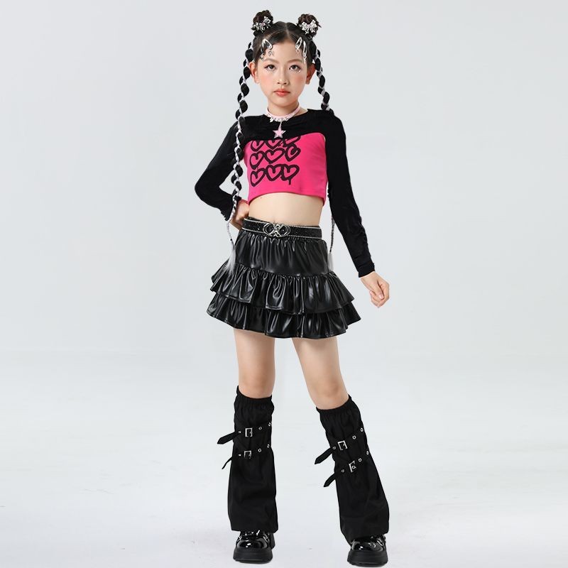 Sweet Cool Girl Jazz Dance Costume Hyuna Style Y2K Girl Group Playing ...