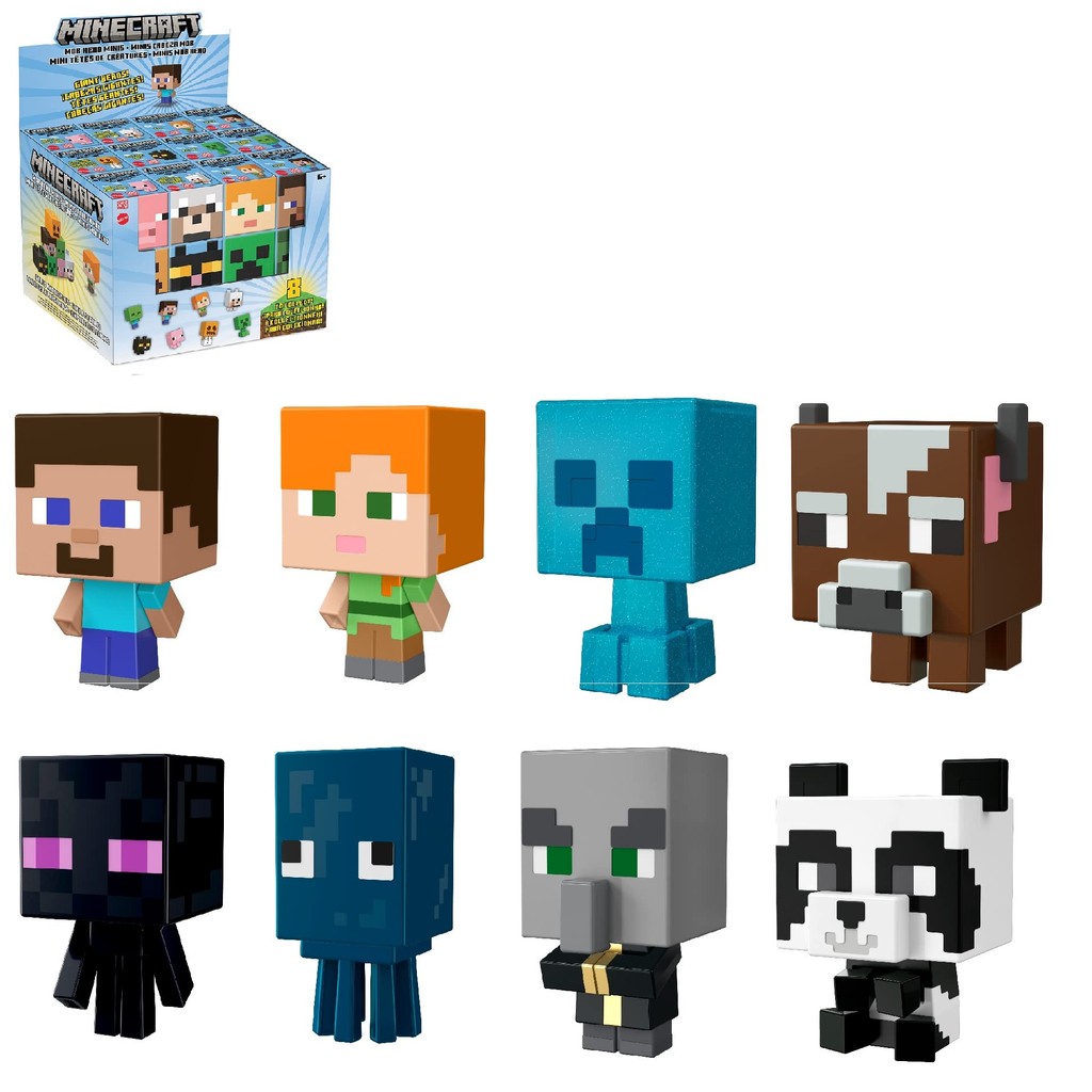 Minecraft Mob Head Mini Figure Assortment B [36 Figures Included in Box ...