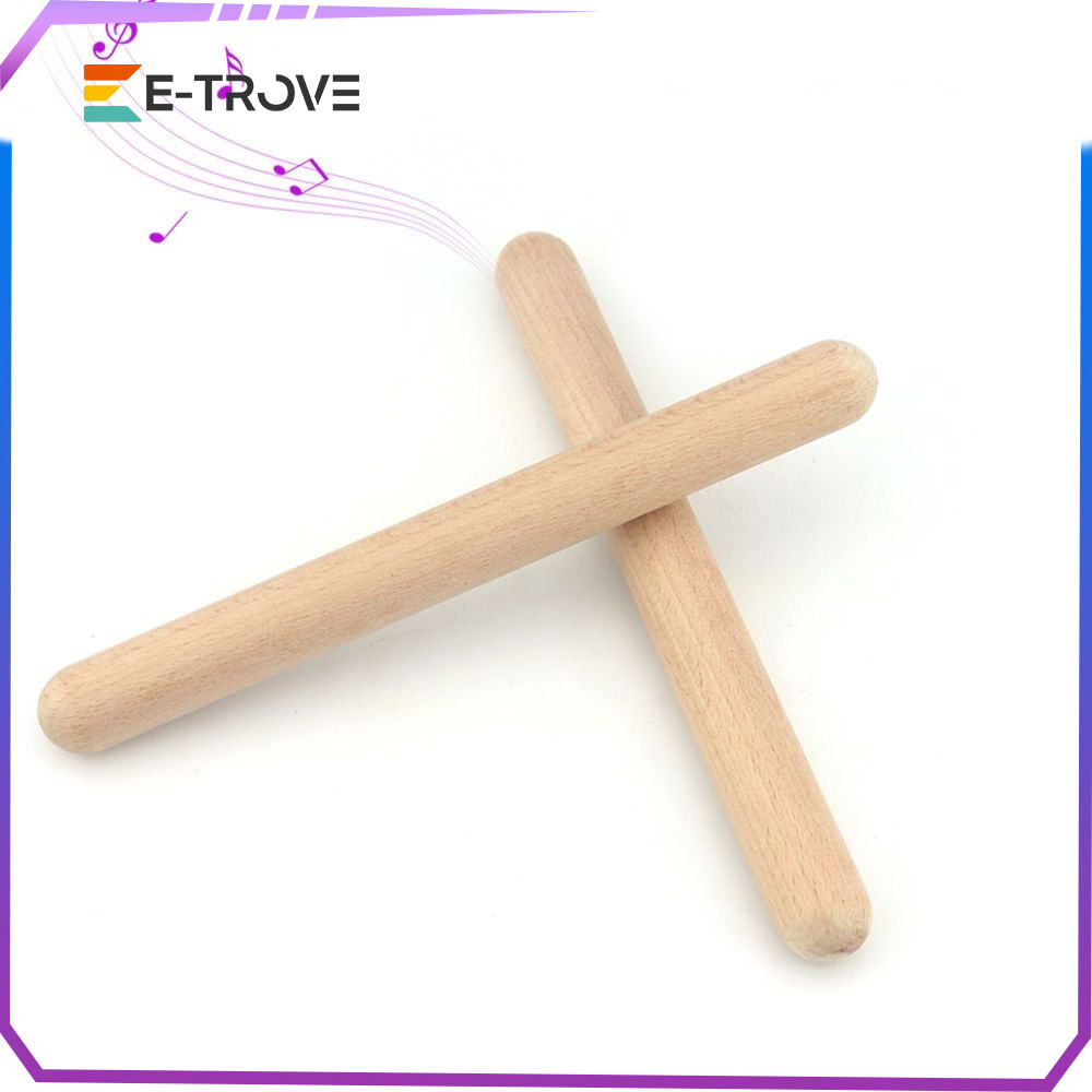 1 Pair Orff Percussion Instruments Log Rhythm Stick Children'S Early ...
