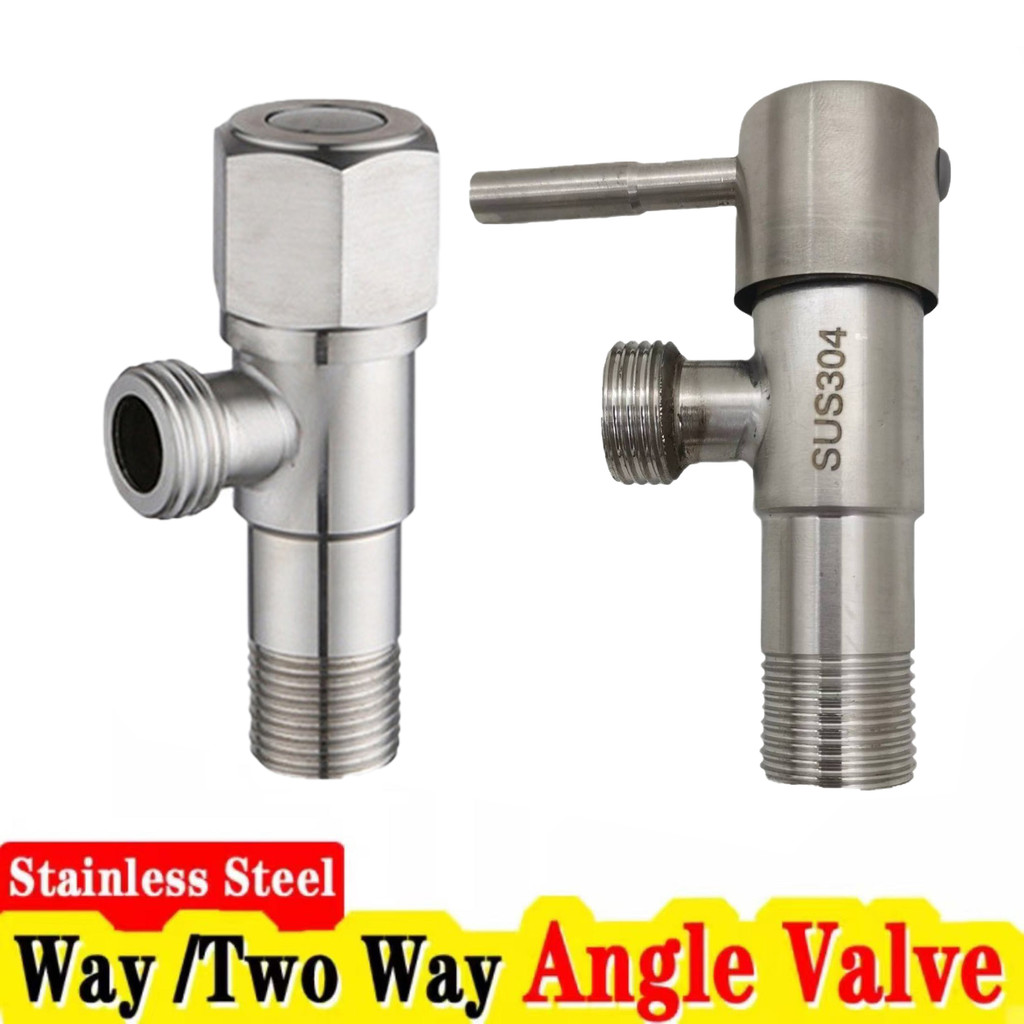 SUS304 Stainless Steel One Way Angle Valve 1/2" Angle Valve With Ring ...
