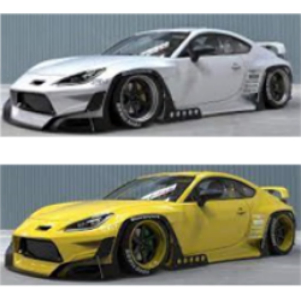 Solido 1: 43 TOYOTA TOYOTA GR86 86 Rocket Rabbit Wide Body Yellow White ...