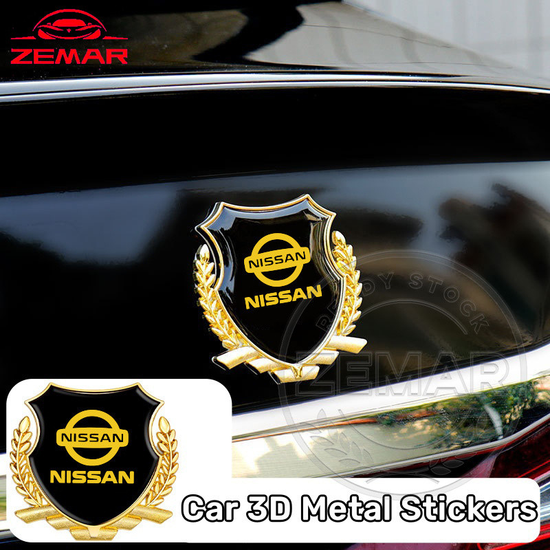 Nissan Car 3D Stereo Car Logo Side Window Side Door Badge Metal ...