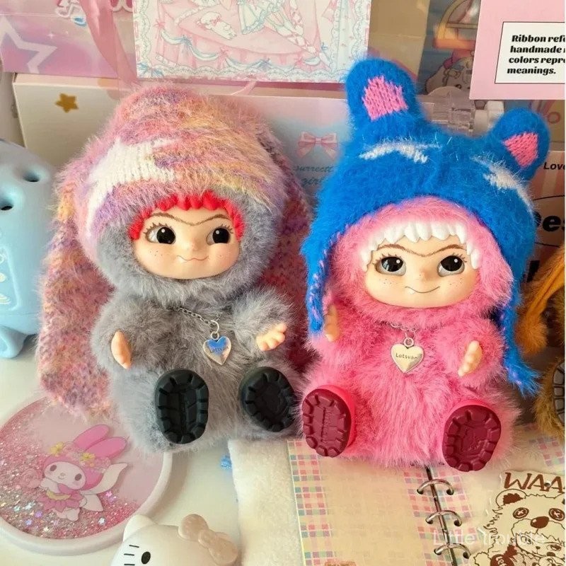 Wakuku Fuzzy Trendy Fun Party Blind Box Cute Wakuku Action Figure ...