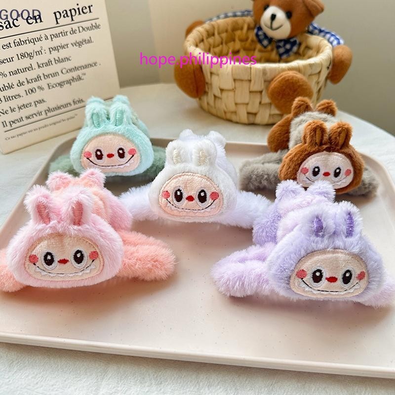 Cartoon Labubu Plush Hair Claw Kawaii Shark Clip Cute Hair Clips For ...