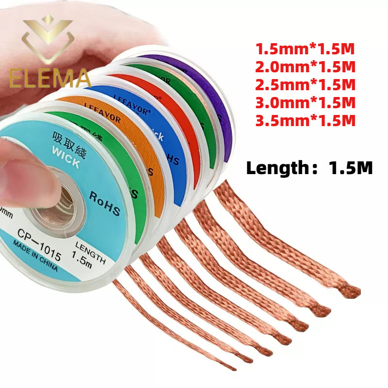Desoldering Braid Solder Remover Wick Wire Welding Tin Sucker Cable Lead Cord Flux Repair Tool 1 ...