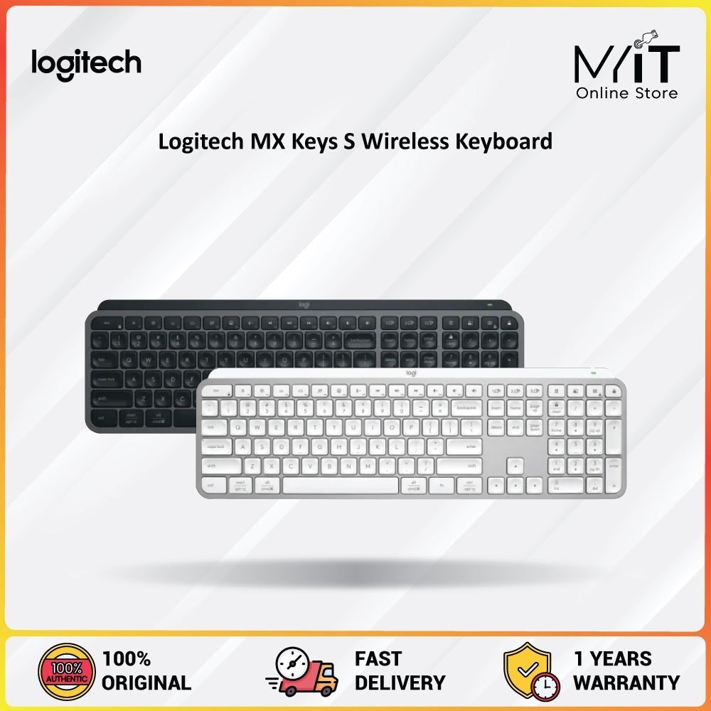 Logitech MX Keys S Wireless Keyboard, Low Profile, Fluid Precise Quiet ...