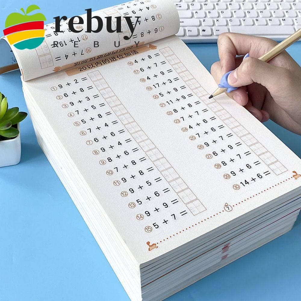 REBUY 64 Pages Arithmetic Exercise Books, Quick Calculation Math ...