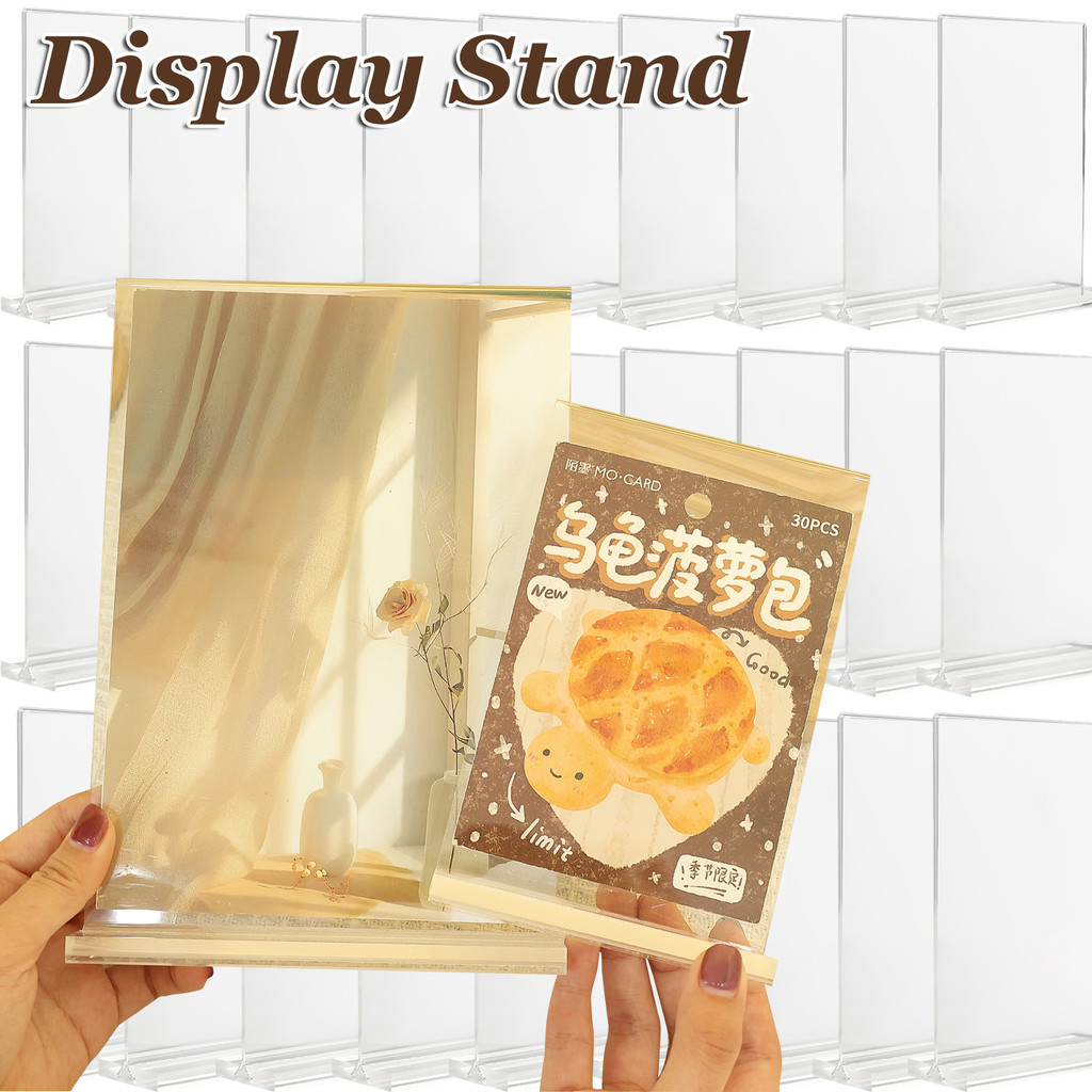 Acrylic Label Display Stand - Crystal Clear Advert Price Tag Clip ...