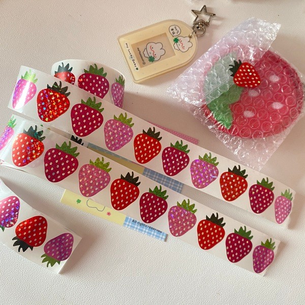 Steve 500Pcs Glitter Strawberry Stickers Gift Party Decor Small ...