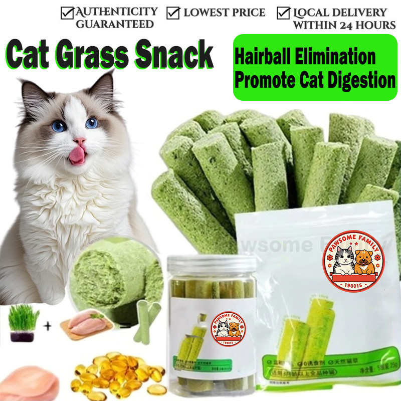 Cat Grass Snacks Freeze-dried Cat Grass Sticks Cat Snacks Promote Pet ...