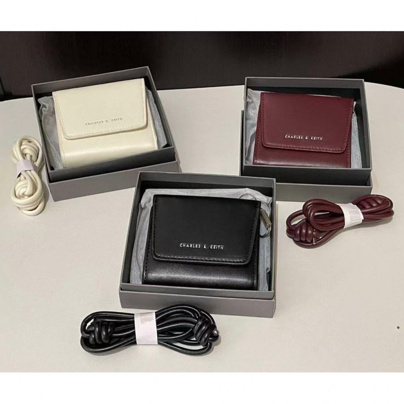 Wallet with strap coin purse + card holder women's 10770635 | Shopee ...