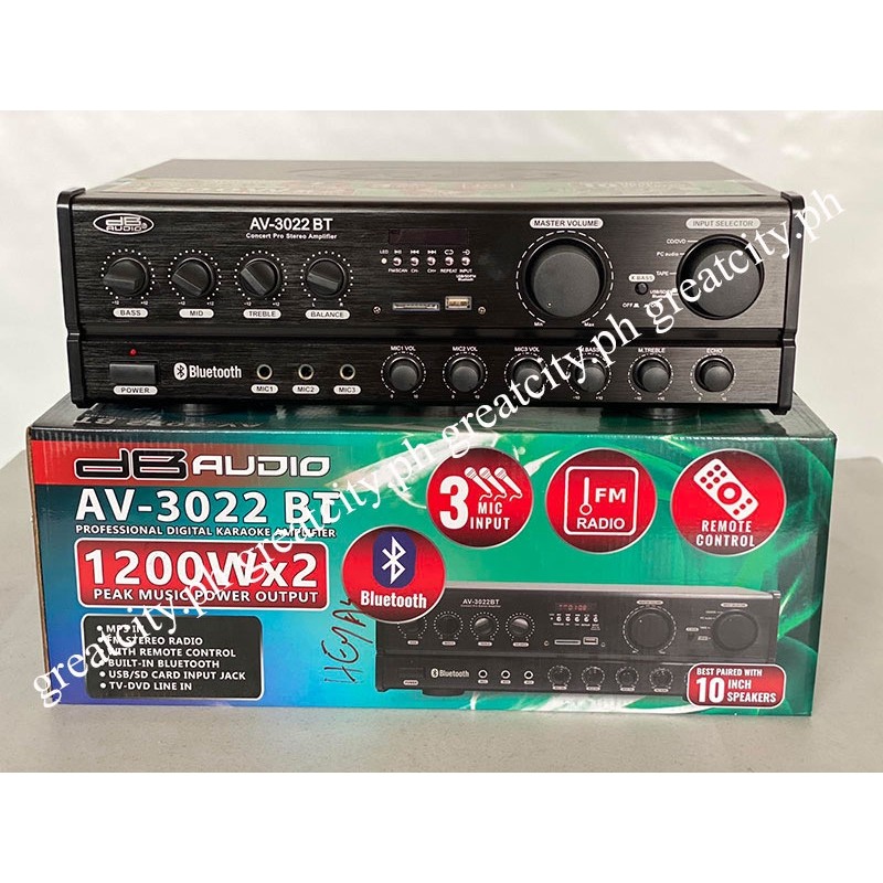 DB Audio Amplifier AV3022BT | Shopee Philippines