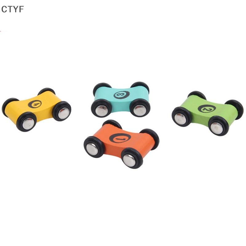 CTYF Wooden Children's Slide Car Trolley Track Slide Inertia Pull Back ...