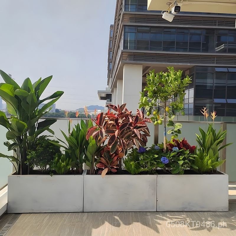 Magnesium Mud Large Cement Horse Trough Flower Pot Balcony Living Room ...