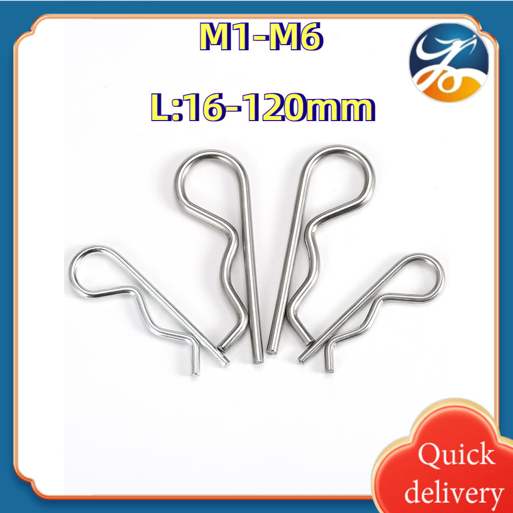 [LY1-XS-1] M1-M6 SUS304 / Galvanized R Type Pin Spring Cotter Pin Wave ...