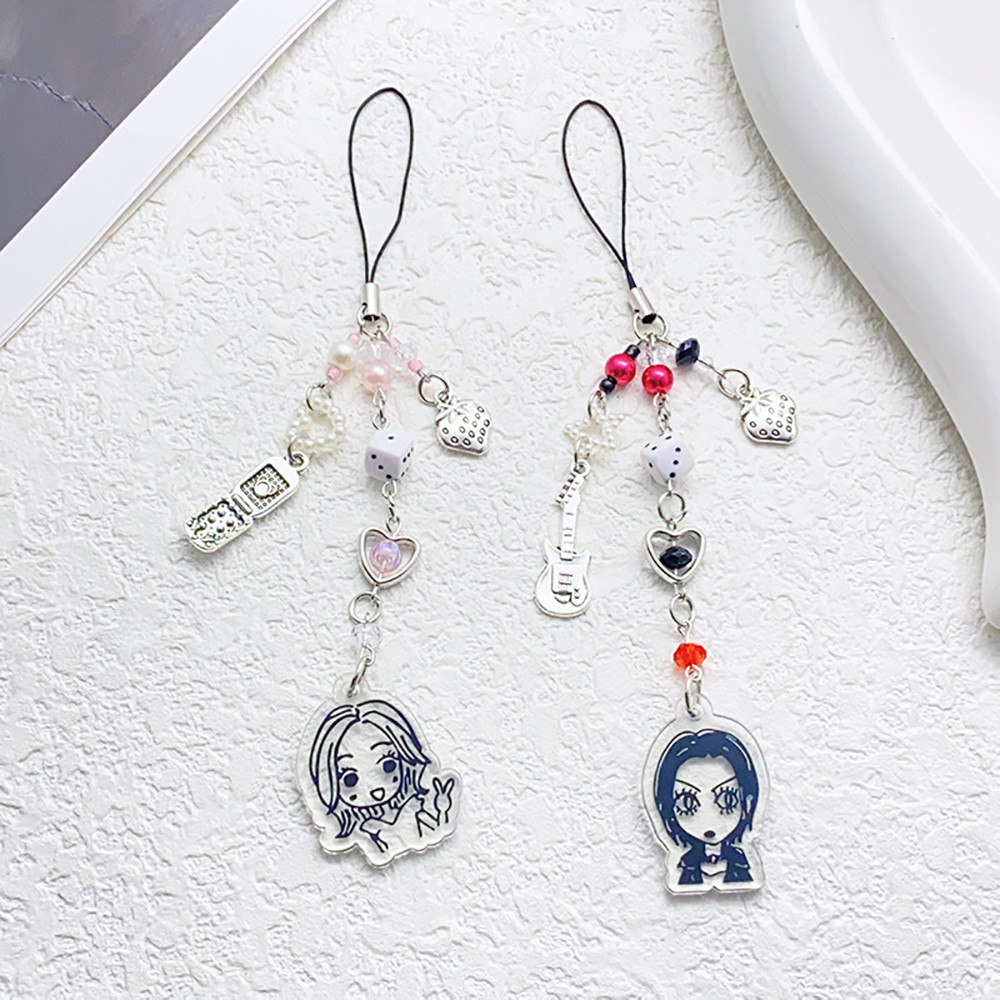 Super Cute Anime NaNa Hachi Matching Phonecharm Keychain Y2K Handmade ...