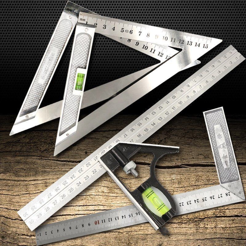 Triangle Ruler L-Type Adjustable Combination Square Angle Ruler 45/90 ...