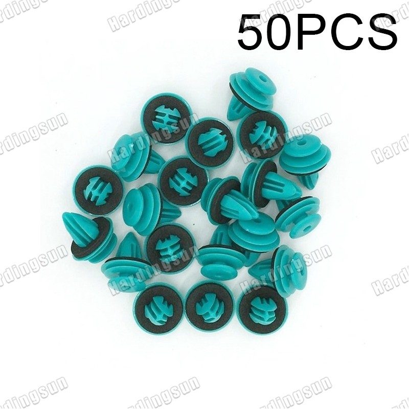50Pcs 9mm Auto Panel Push Retainers Plastic Rivet Car Door Trim ...