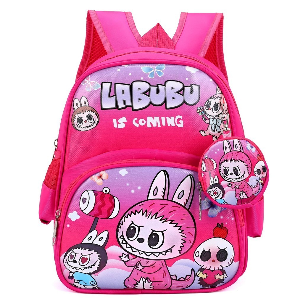 cute Cartoon LABUBU 2 in 1 set 13 inch children nylon student school ...