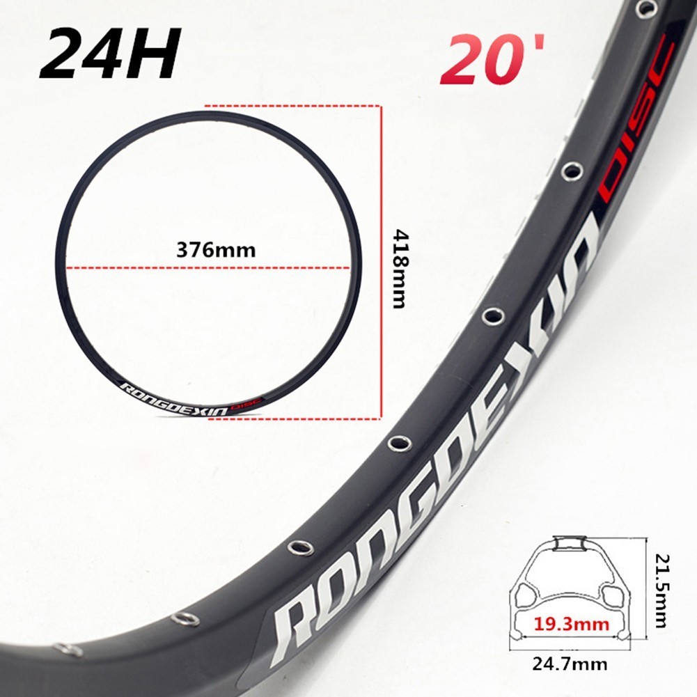 DEAL| 20 inch mountain bike wheel rim 24/28/32/36 hole double disc ...