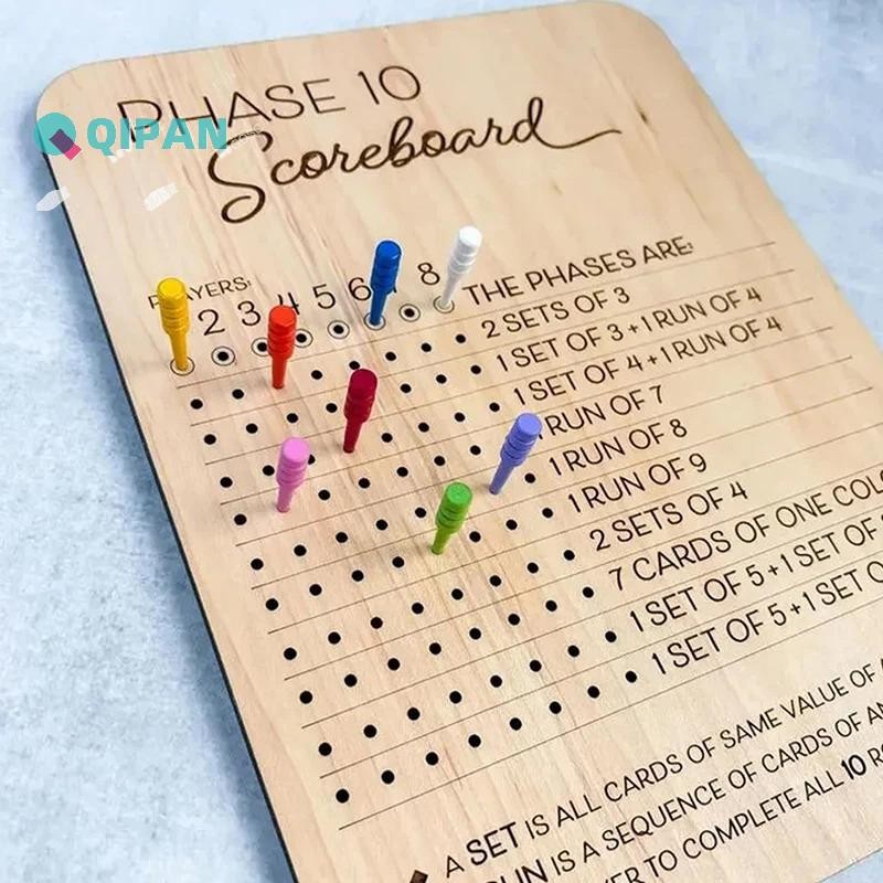 [QIPAN] Phase 10 Score Board - Phase Ten Scorecard And Round Tracker ...