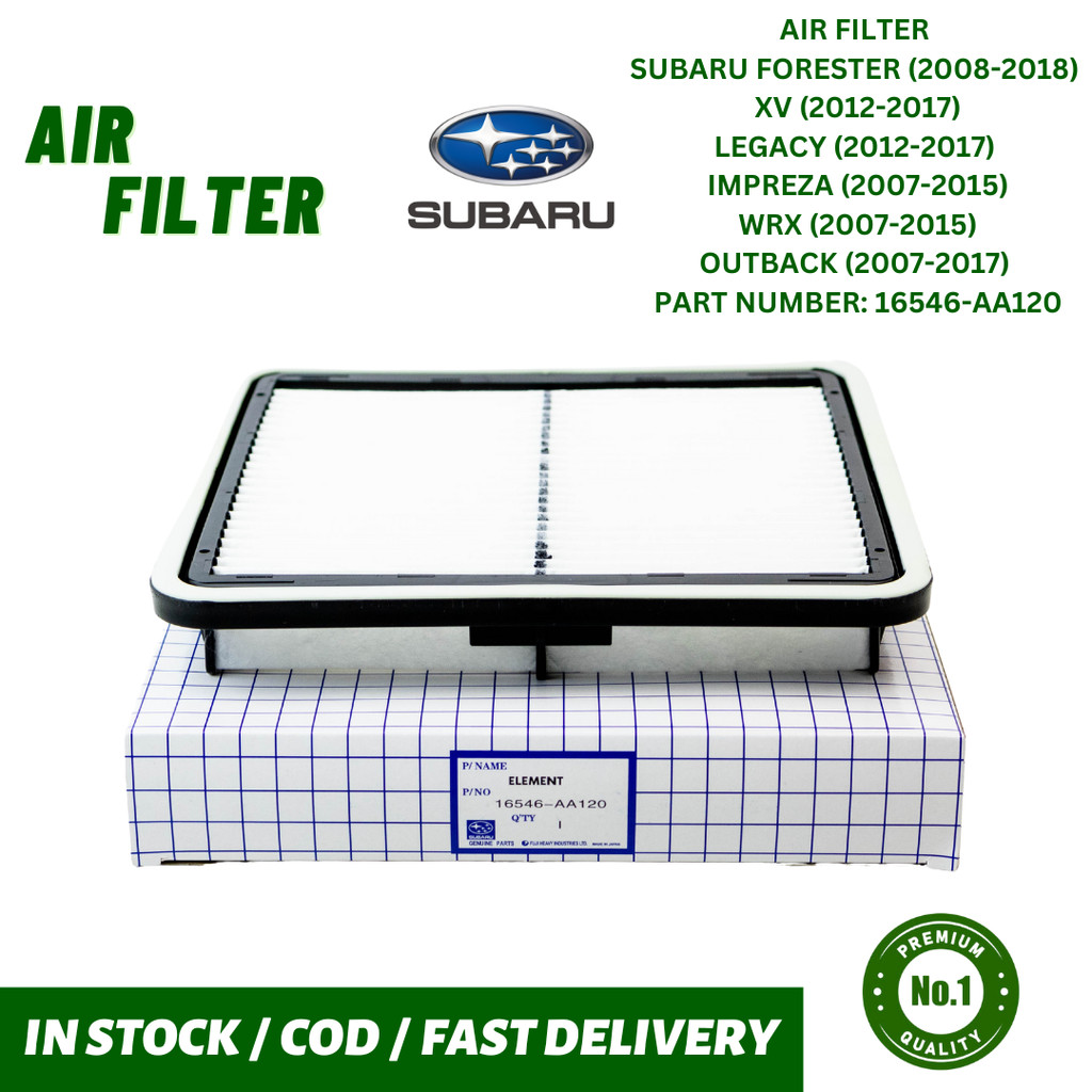 AIR FILTER for SUBARU FORESTER (2008-2018) / XV (2012-2017) / LEGACY ...